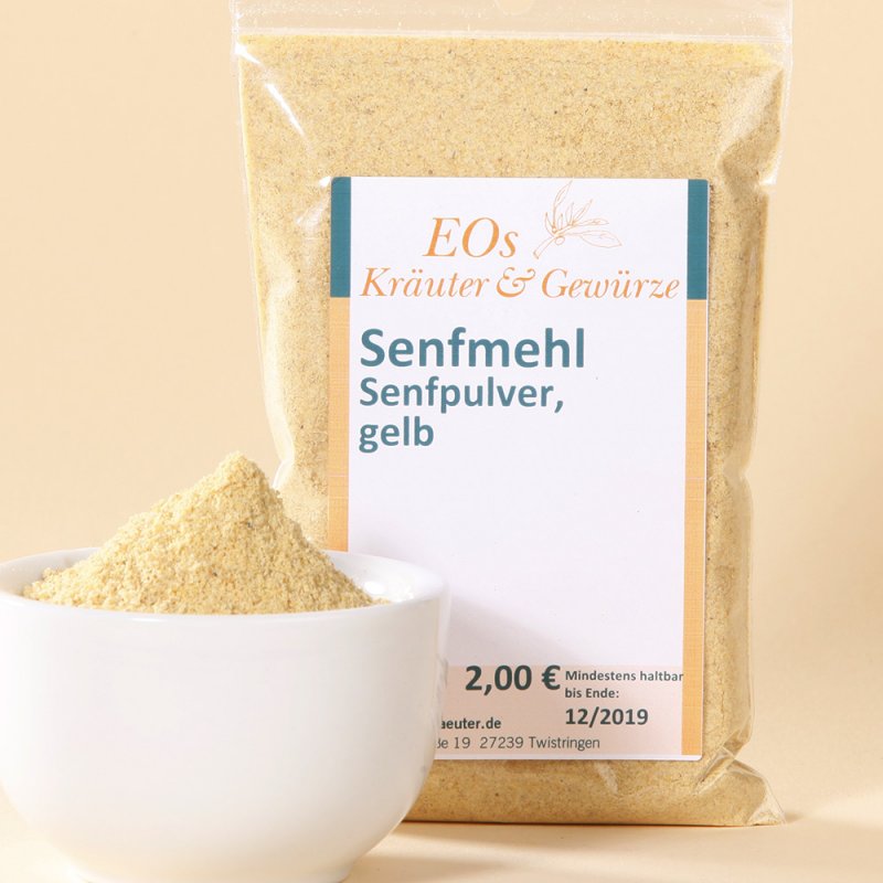Senfmehl, gelb - EOs Kräuter & Gewürze - der Shop mit dem gewissen Pe